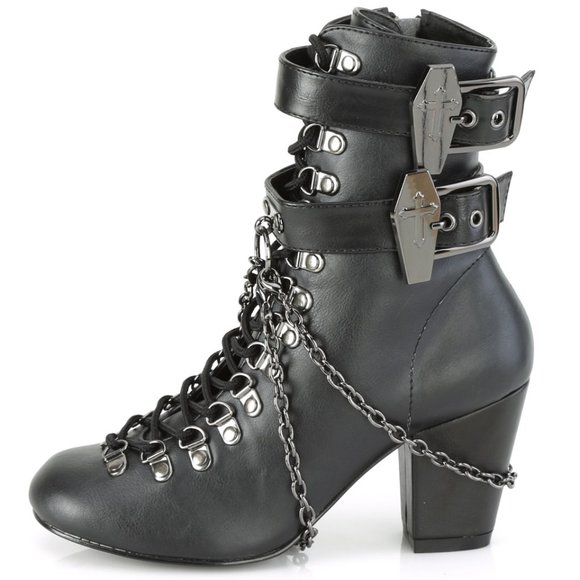 Shoes | Gothic Coffin Lace Up High Heel Ankle Boots | Poshmark